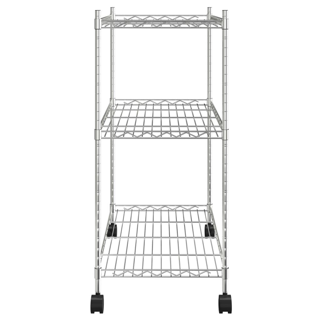Stainless steel storage racks on wheels store