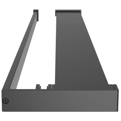 vidaXL Walk-in Shower Wall with Shelf Black 80x195 cm ESG Glass ...