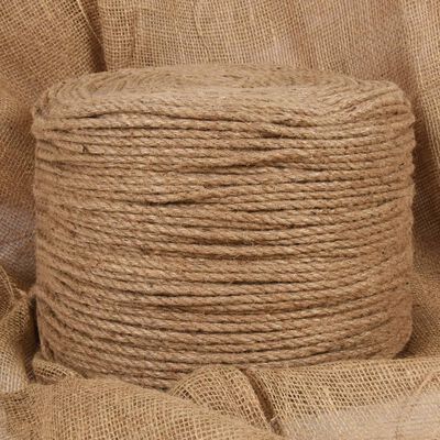vidaXL Jute Rope 250 m Long 6 mm Thick | vidaXL.co.uk