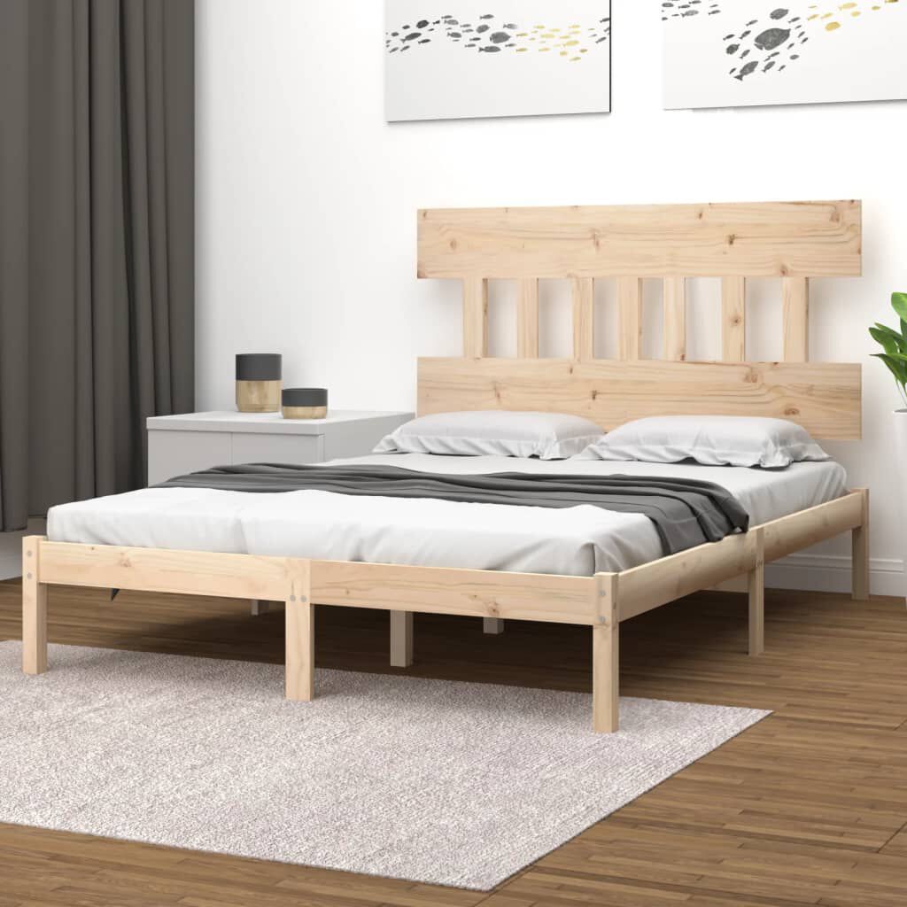 vidaXL Bed Frame without Mattress 160x200 cm Solid Wood vidaXL
