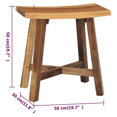 vidaXL Bathroom Stool Solid Suar Wood | vidaXL.co.uk