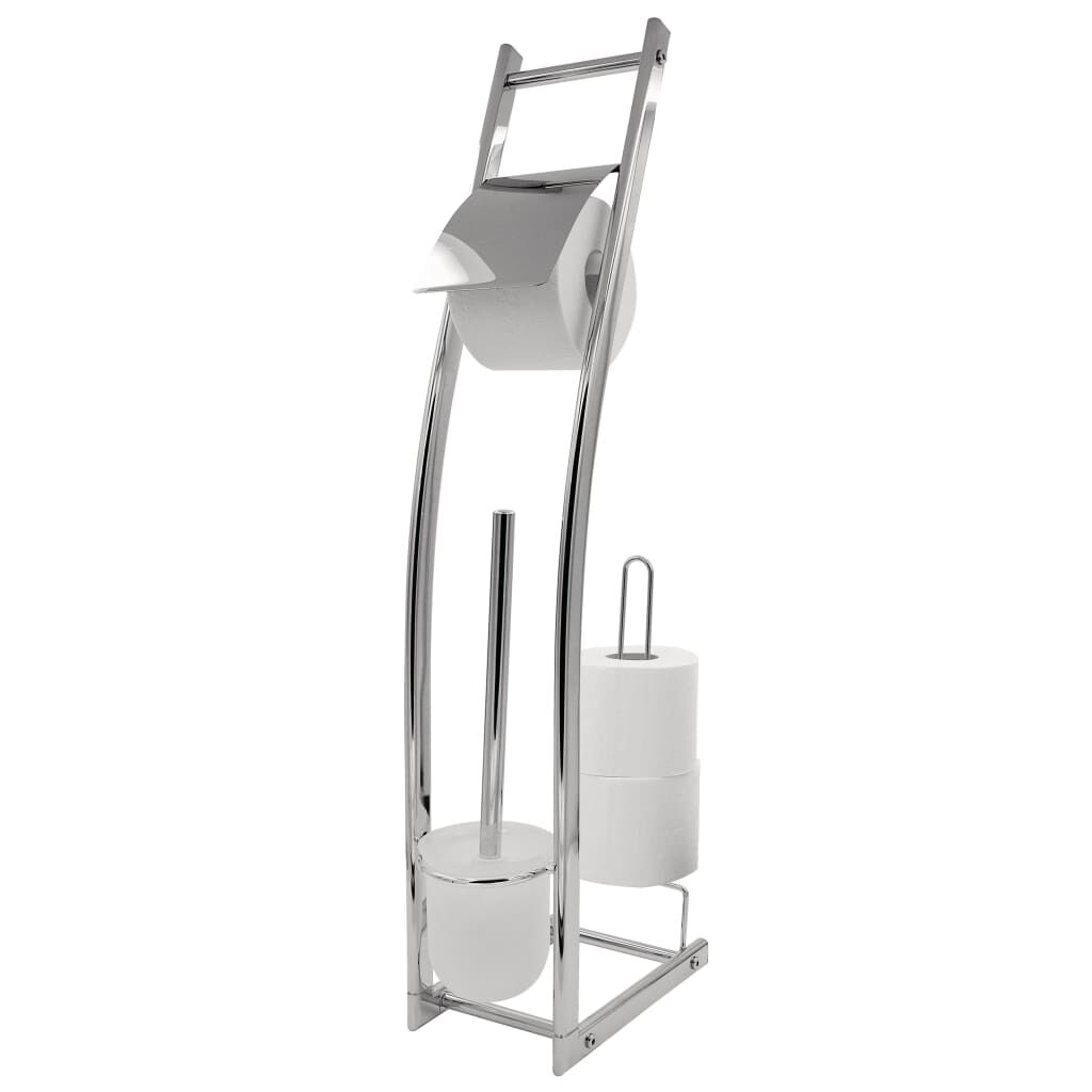 RIDDER 3 in 1 Toilet Brush Set Fabio Shiny Chrome vidaXL