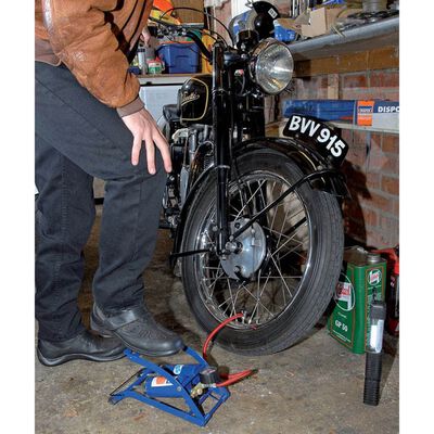 Draper Tools Double Cylinder Foot Pump Blue 25996 | vidaXL.co.uk