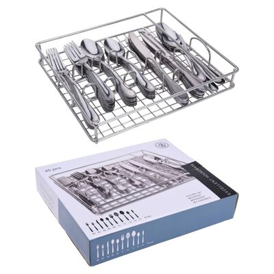 Excellent Houseware 45 Piece Cutlery Set Stainless Steel | vidaXL.co.uk