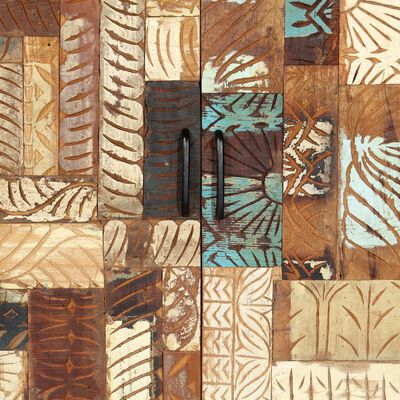 vidaXL Hand Carved Highboard 85x45x180 cm Solid Reclaimed Wood | vidaXL ...