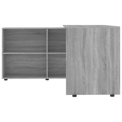 vidaXL Corner Desk Grey Sonoma Engineered Wood | vidaXL.co.uk
