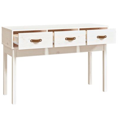 vidaXL Console Table White 114x40x75 cm Solid Wood Pine | vidaXL.co.uk