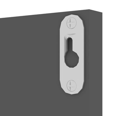 vidaXL Wall Shelf 2 pcs Grey 60x11.5x18 cm Engineered Wood | vidaXL.co.uk