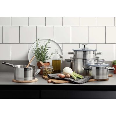 CUISINOX 4 Piece Cookware Set Denim Blue | vidaXL.co.uk
