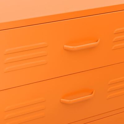 vidaXL Chest of Drawers Orange 80x35x101.5 cm Steel | vidaXL.co.uk
