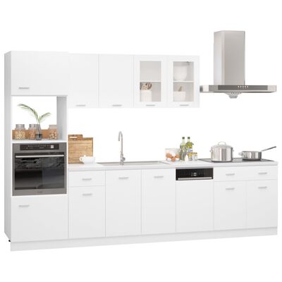 vidaXL 7 Piece Kitchen Cabinet Set White Engineered Wood | vidaXL.co.uk