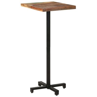 vidaXL Bistro Table Square 50x50x110 cm Solid Reclaimed Wood | vidaXL.co.uk