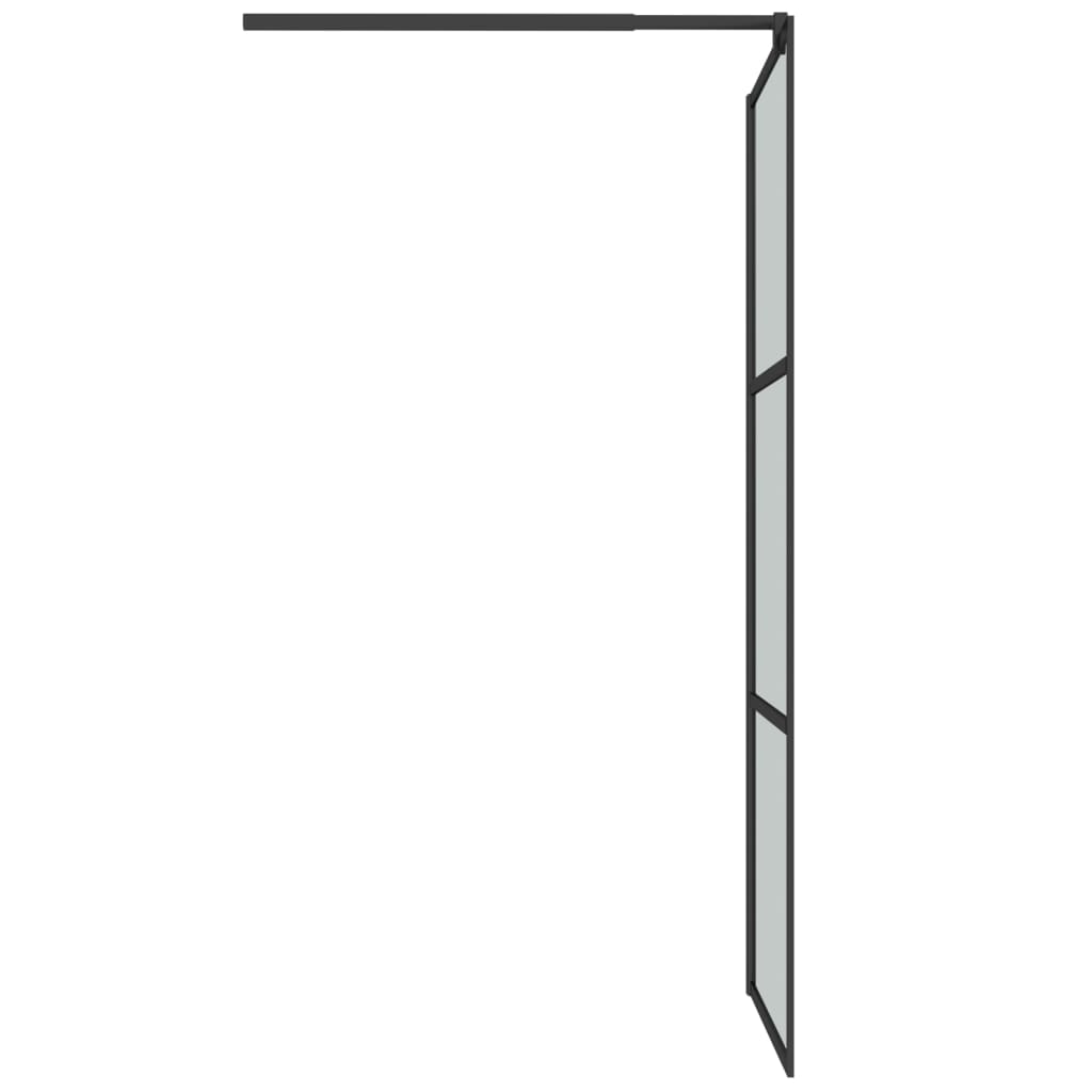 vidaXL Walk-in Shower Wall 90x195cm Dark ESG Glass Black | vidaXL.co.uk