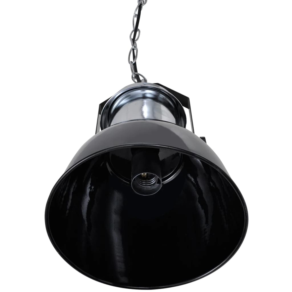 vidaXL Ceiling Lamp 2 pcs Height-adjustable Modern Black Metal | vidaXL ...
