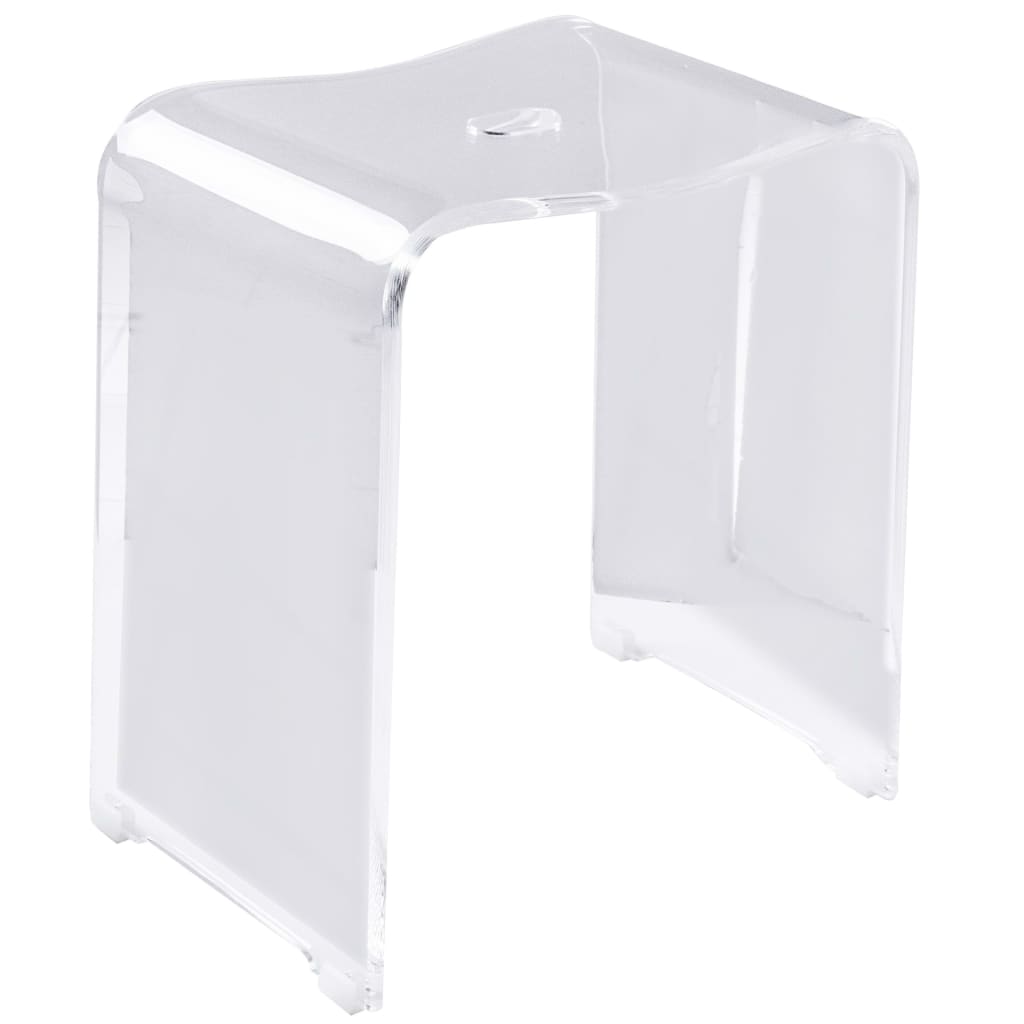 RIDDER Bathroom Stool Trendy Transparent | vidaXL.co.uk