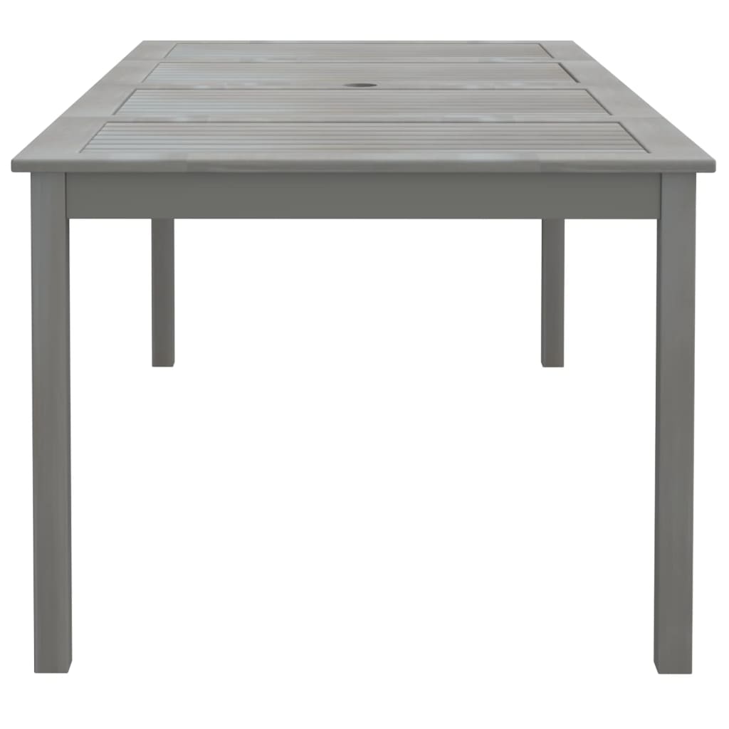vidaXL Garden Table Grey 200x100x75 cm Solid Wood Acacia | vidaXL.co.uk