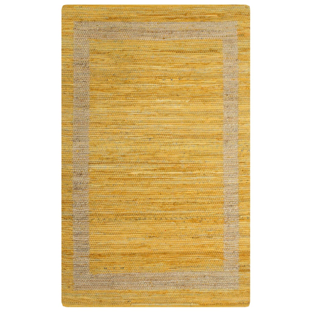 vidaXL Handmade Rug Jute Yellow 80x160 cm | vidaXL.co.uk