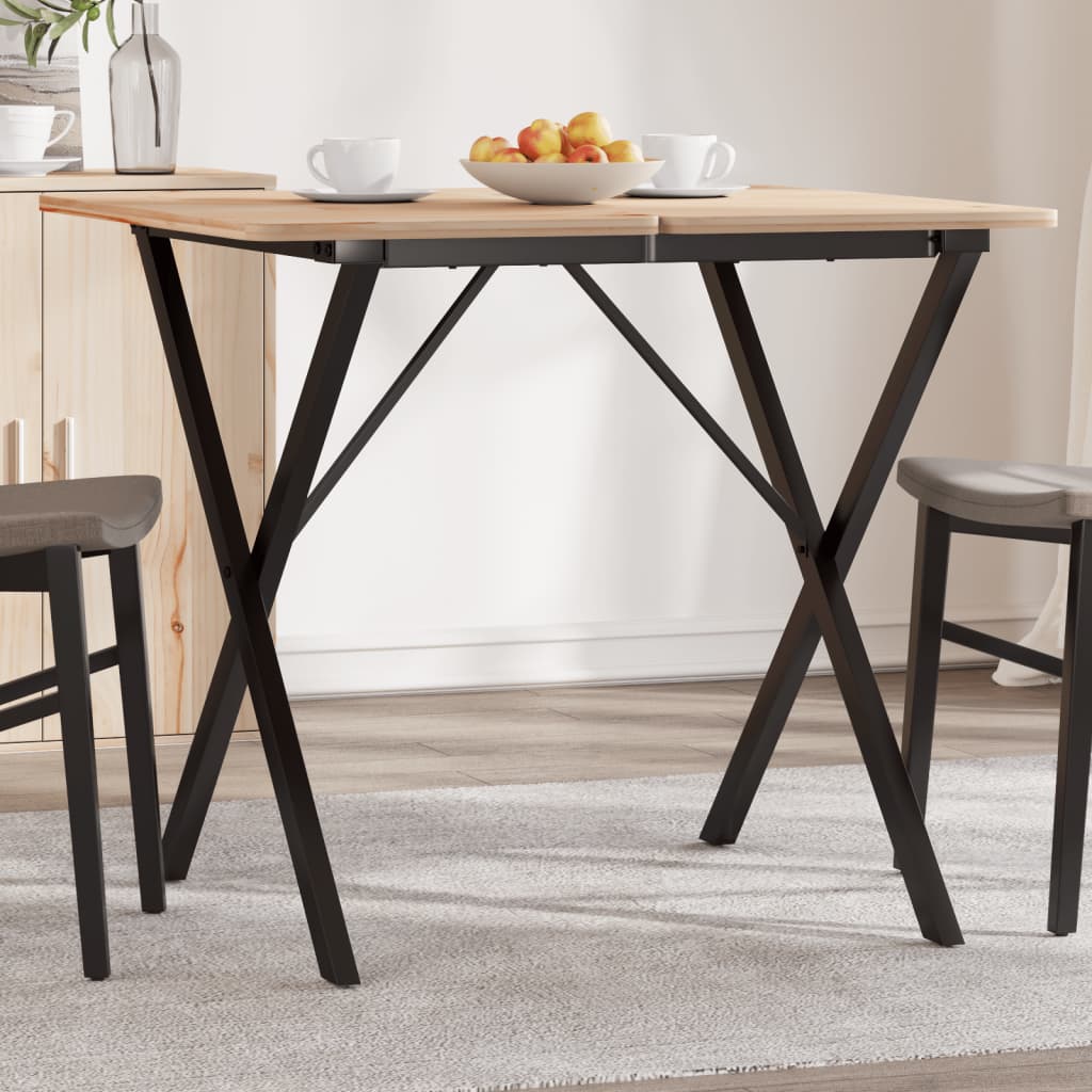 vidaXL Dining Table Legs X-Frame 70x70x73 cm Cast Iron | vidaXL.co.uk