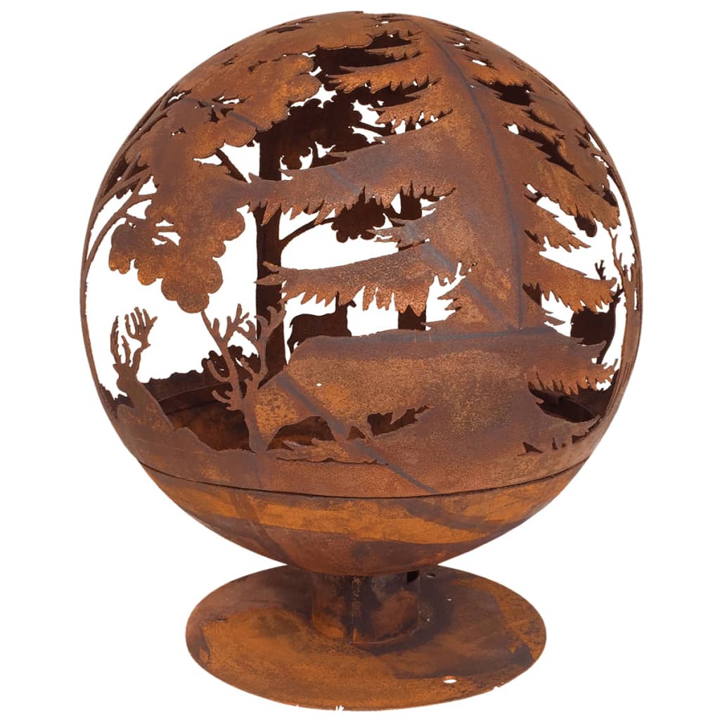 Esschert Design Fire Pit Laser Cut 57.5x57.5x66 cm Rust FF261 | vidaXL ...