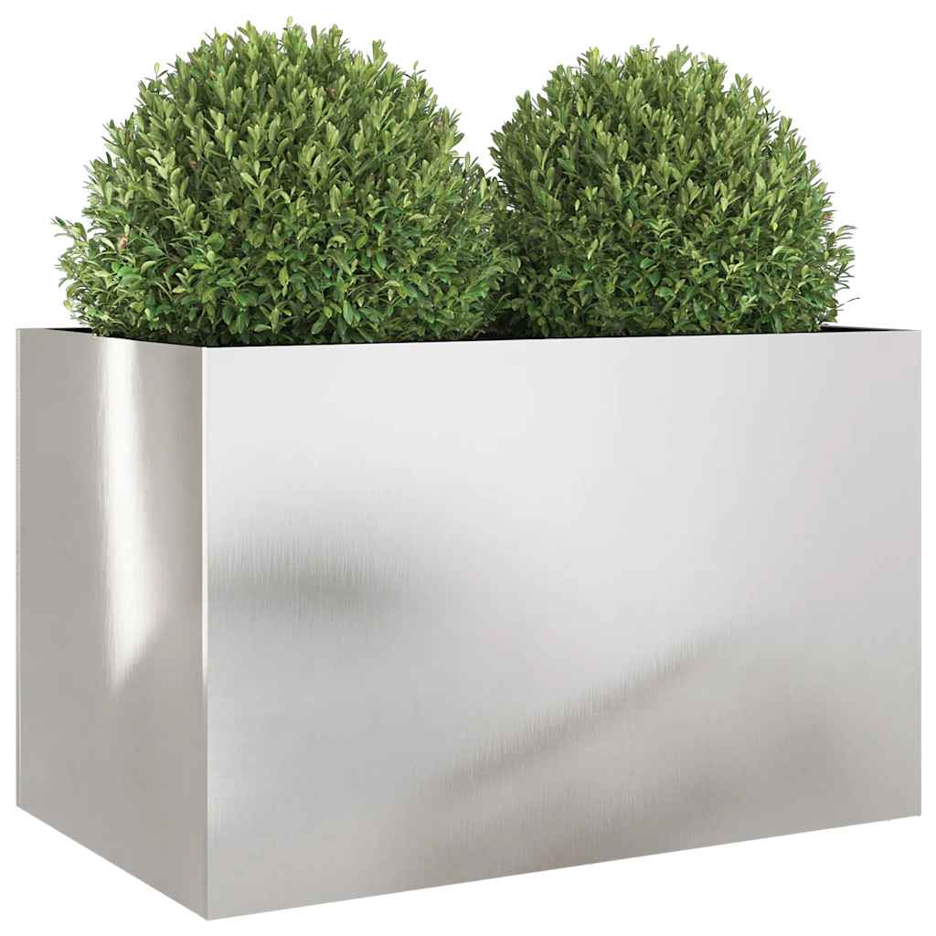 vidaXL Planter Silver 62x40x39 cm Stainless Steel | vidaXL.co.uk