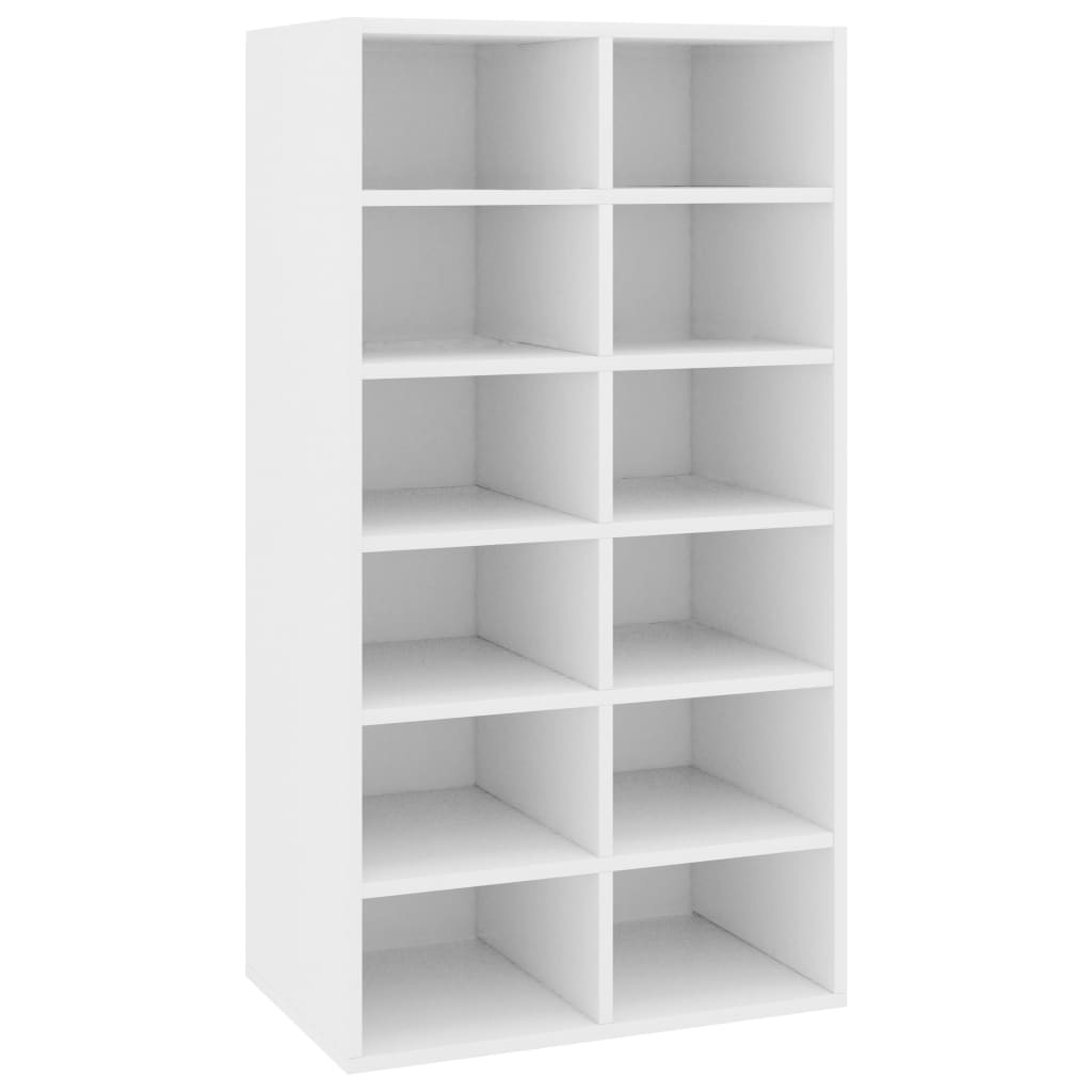 vidaXL Shoe Rack White 54x34x100.5 cm Engineered Wood | vidaXL.co.uk