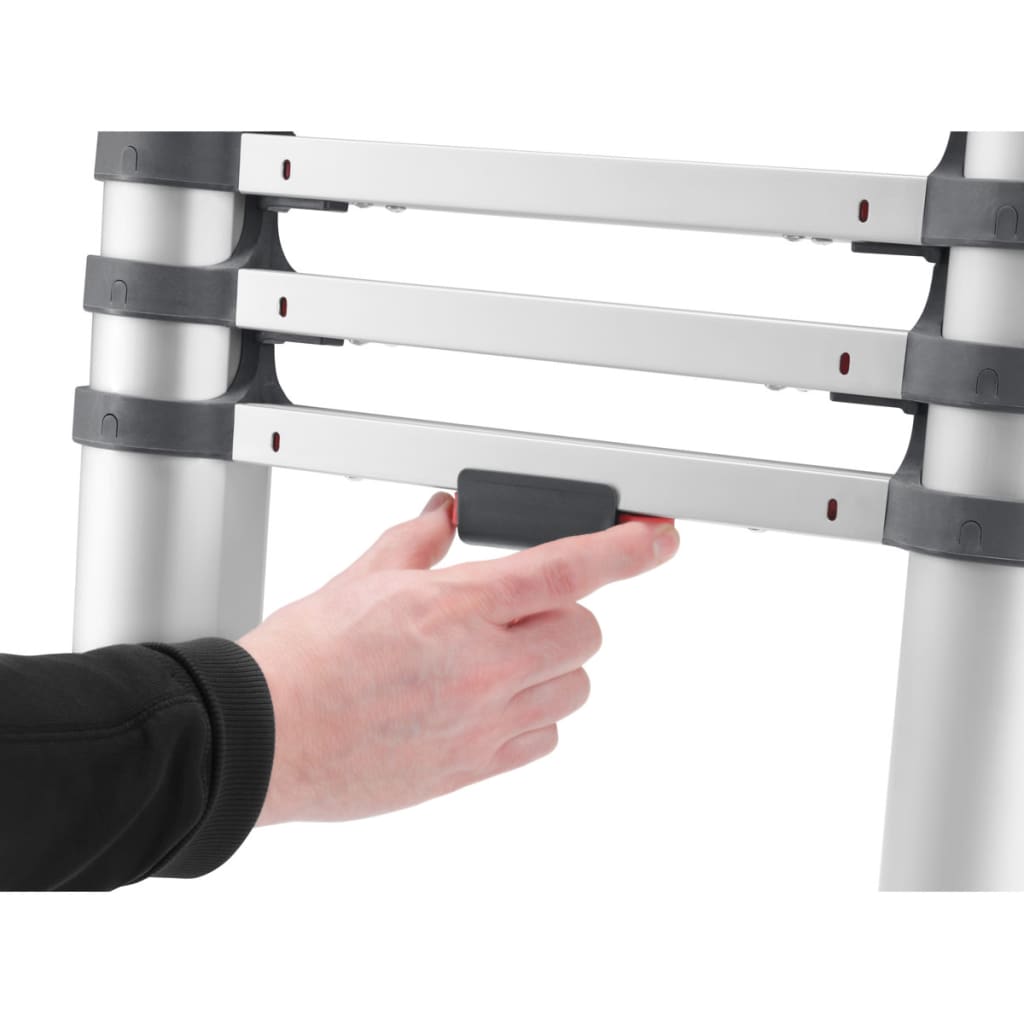 Hailo Telescopic Ladder FlexLine 260 264 cm Aluminium 7113-091 | vidaXL ...