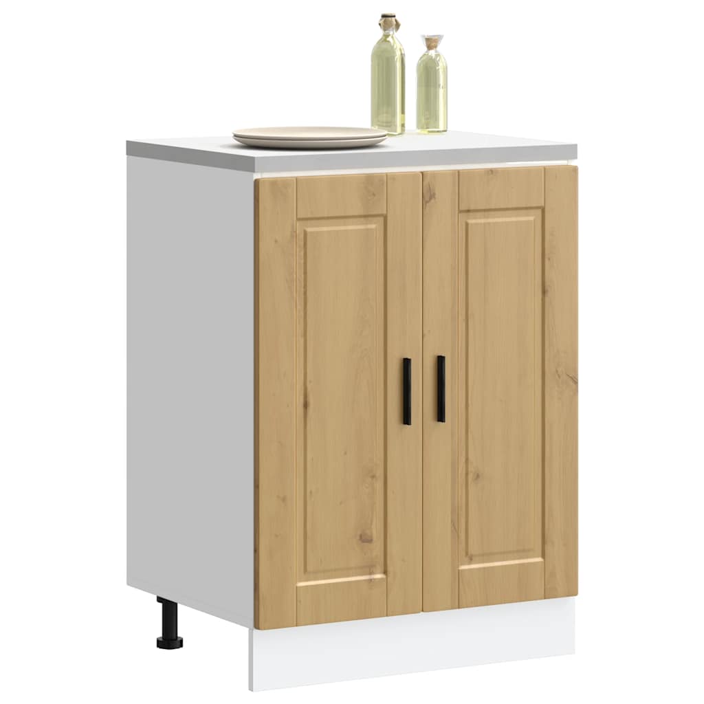 vidaXL Kitchen Base Cabinet Porto Artisan Oak Engineered Wood | vidaXL ...