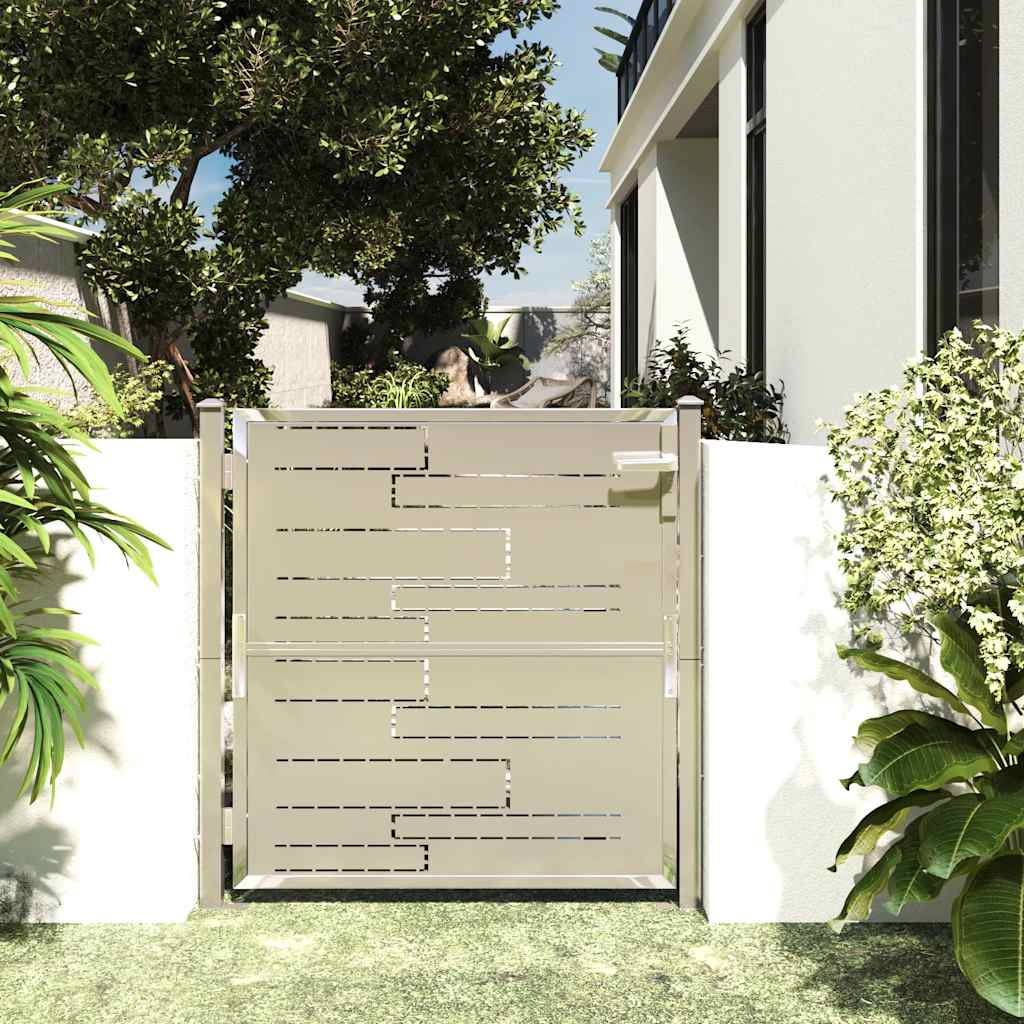 vidaXL Garden Gate 100x100 cm Stainless Steel | vidaXL.co.uk