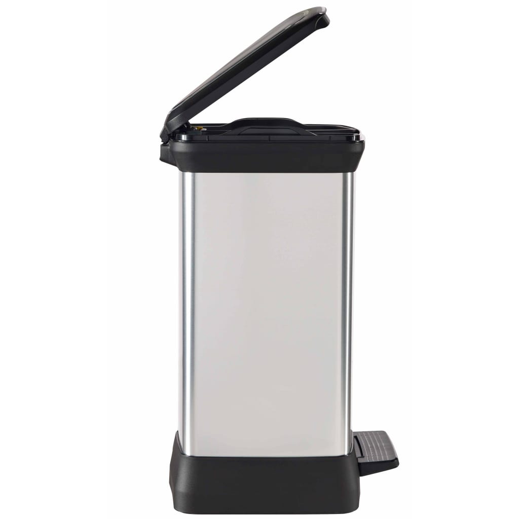 Curver Duo Pedal Bin Deco 26L+26L Cool Grey | vidaXL.co.uk