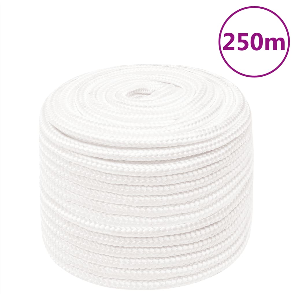 vidaXL Boat Rope Full White 14 mm 250 m Polypropylene | vidaXL.co.uk