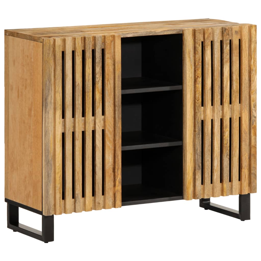 vidaXL Sideboard 90x34x75 cm Solid Wood Rough Mango | vidaXL.co.uk