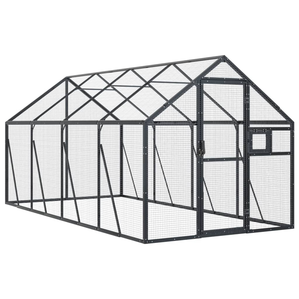 vidaXL Aviary Anthracite 1.79x4x1.85 m Aluminium | vidaXL.co.uk