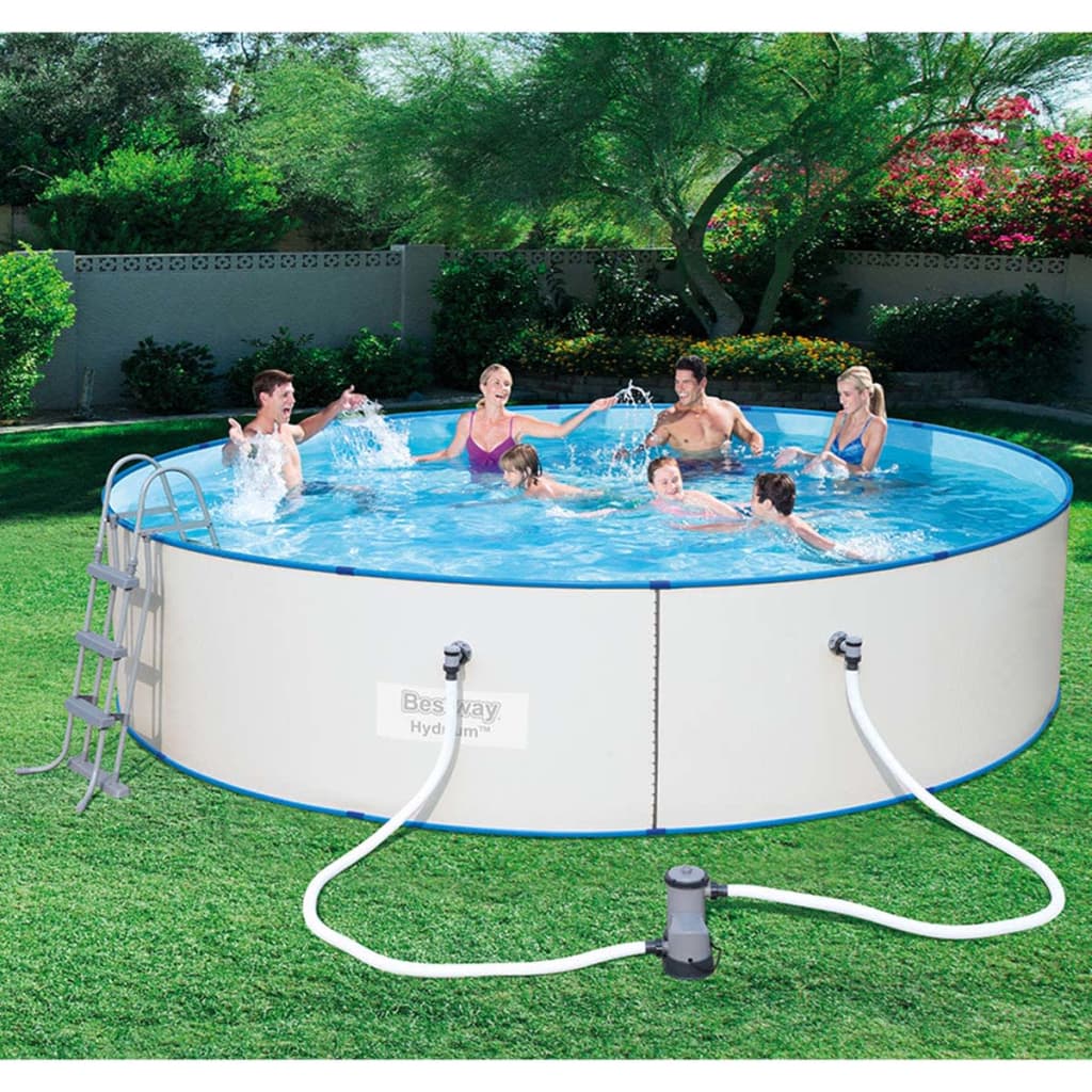 Bestway Hydrium Swimming Pool Set Steel Frame Round 460x90 cm 56386 ...