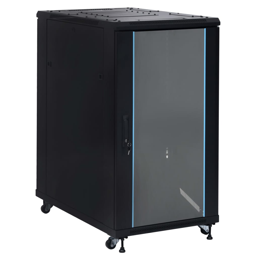 vidaXL 22U Network Cabinet with Swivel Feet 19 IP20 1050x600x1170 mm ...