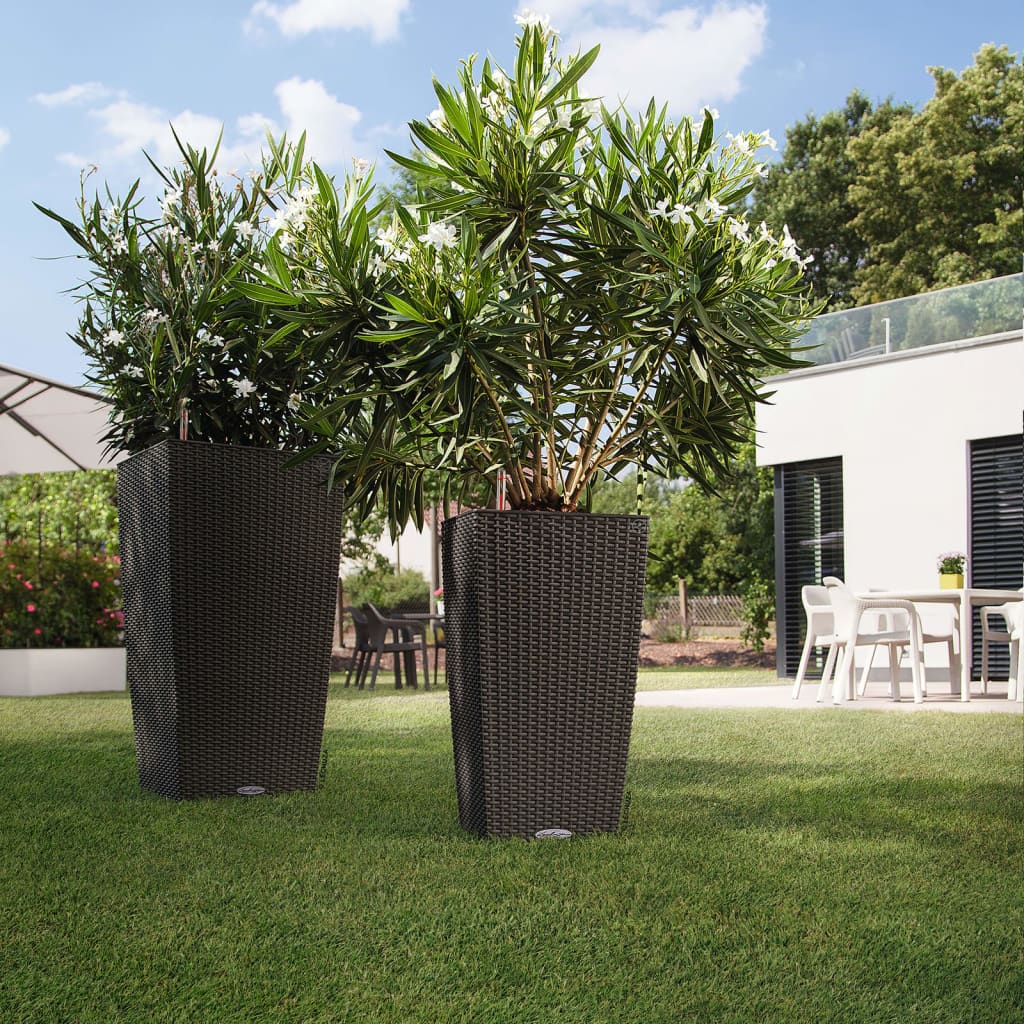 LECHUZA Planter CUBICO Cottage 40 ALL-IN-ONE Granite | vidaXL.co.uk