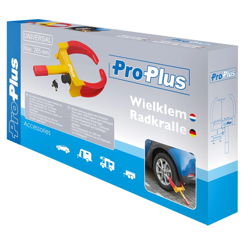 ProPlus Wheel Clamp Universal 341341 | vidaXL.co.uk