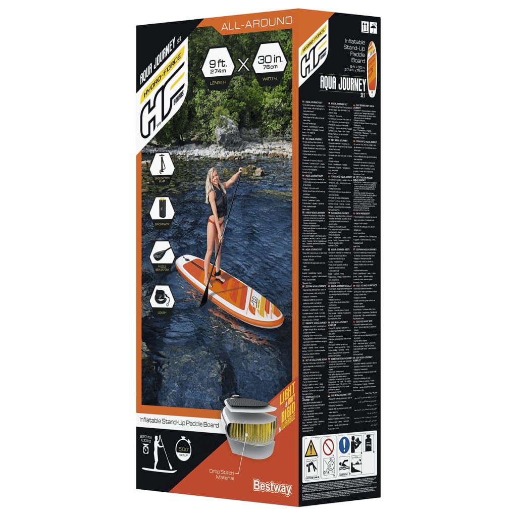 Bestway Hydro-Force Inflatable Paddleboard Set Aqua Journey 65349 ...
