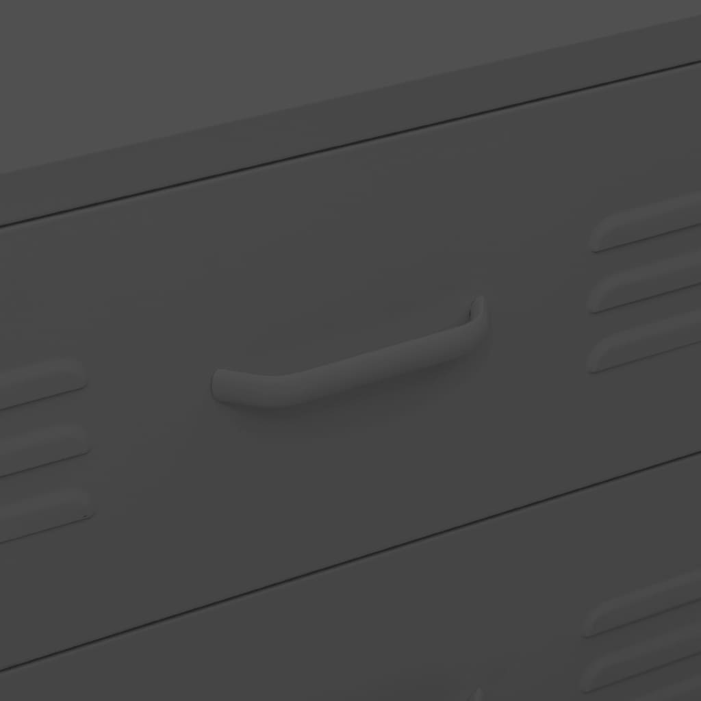vidaXL Chest of Drawers Anthracite 80x35x101.5 cm Steel | vidaXL.co.uk