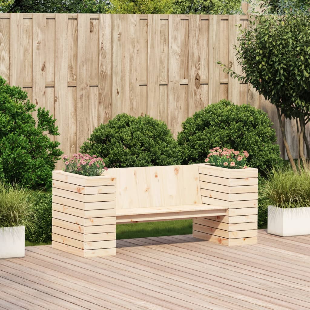 vidaXL Planter Bench 167.5x60x65 cm Solid Wood Pine | vidaXL.co.uk