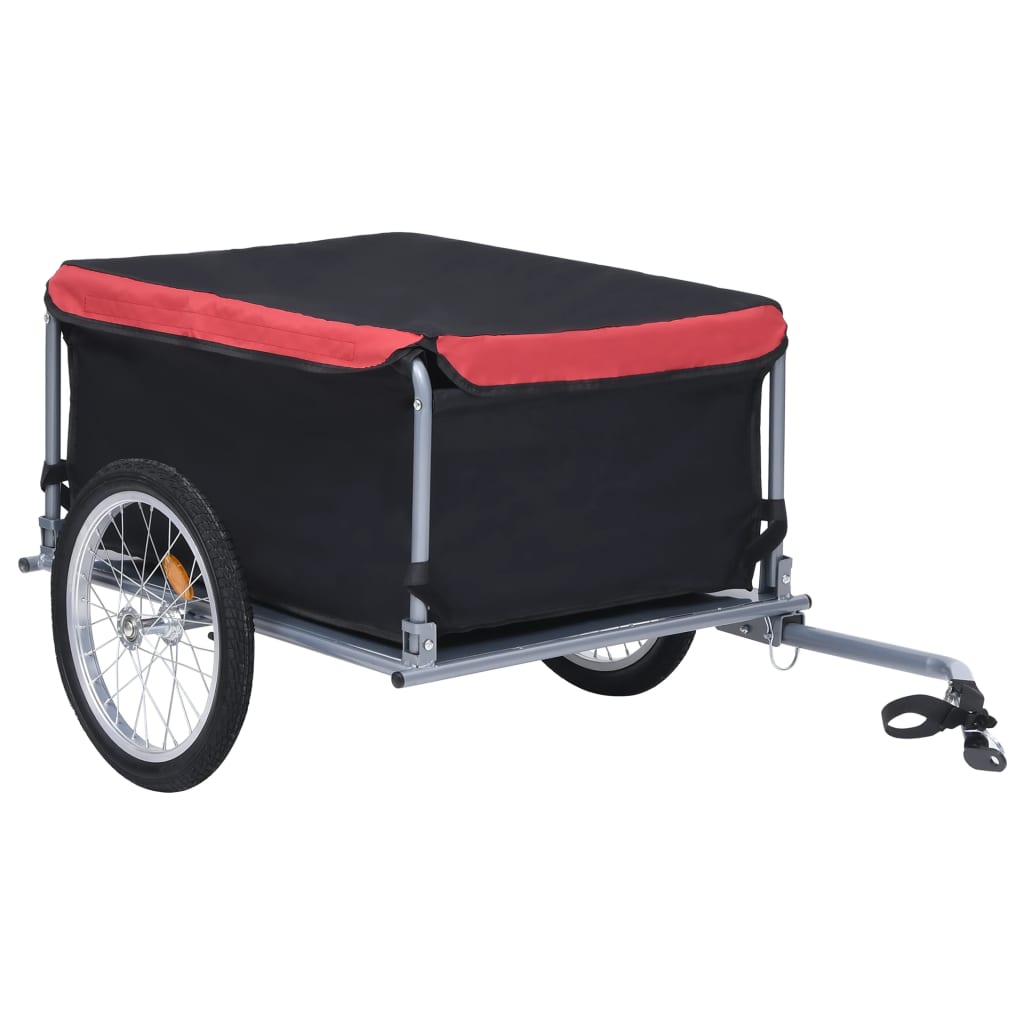 vidaXL Bike Cargo Trailer Black and Red 65 kg | vidaXL.co.uk