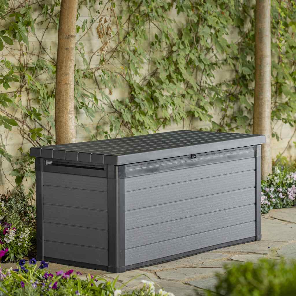 Keter Outdoor Storage Box Cortina 570 L Grey | vidaXL.co.uk