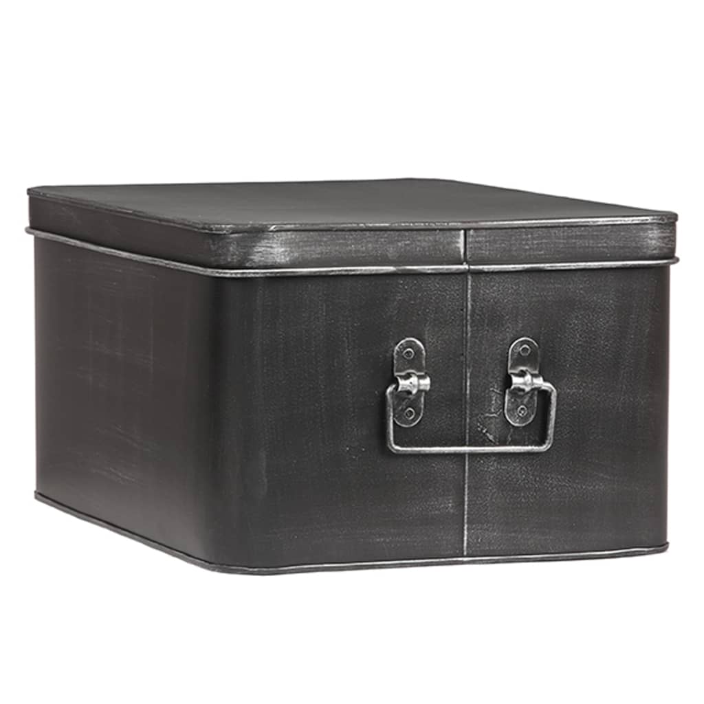 LABEL51 Storage Box Media 35x27x18 cm XL Antique Black | vidaXL.co.uk