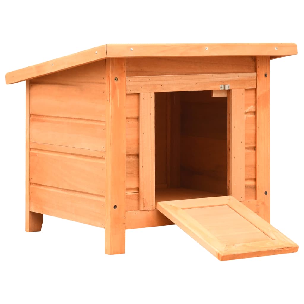 vidaXL Cat House | Brown and Green | Solid pine/fir wood, powder-coated ...