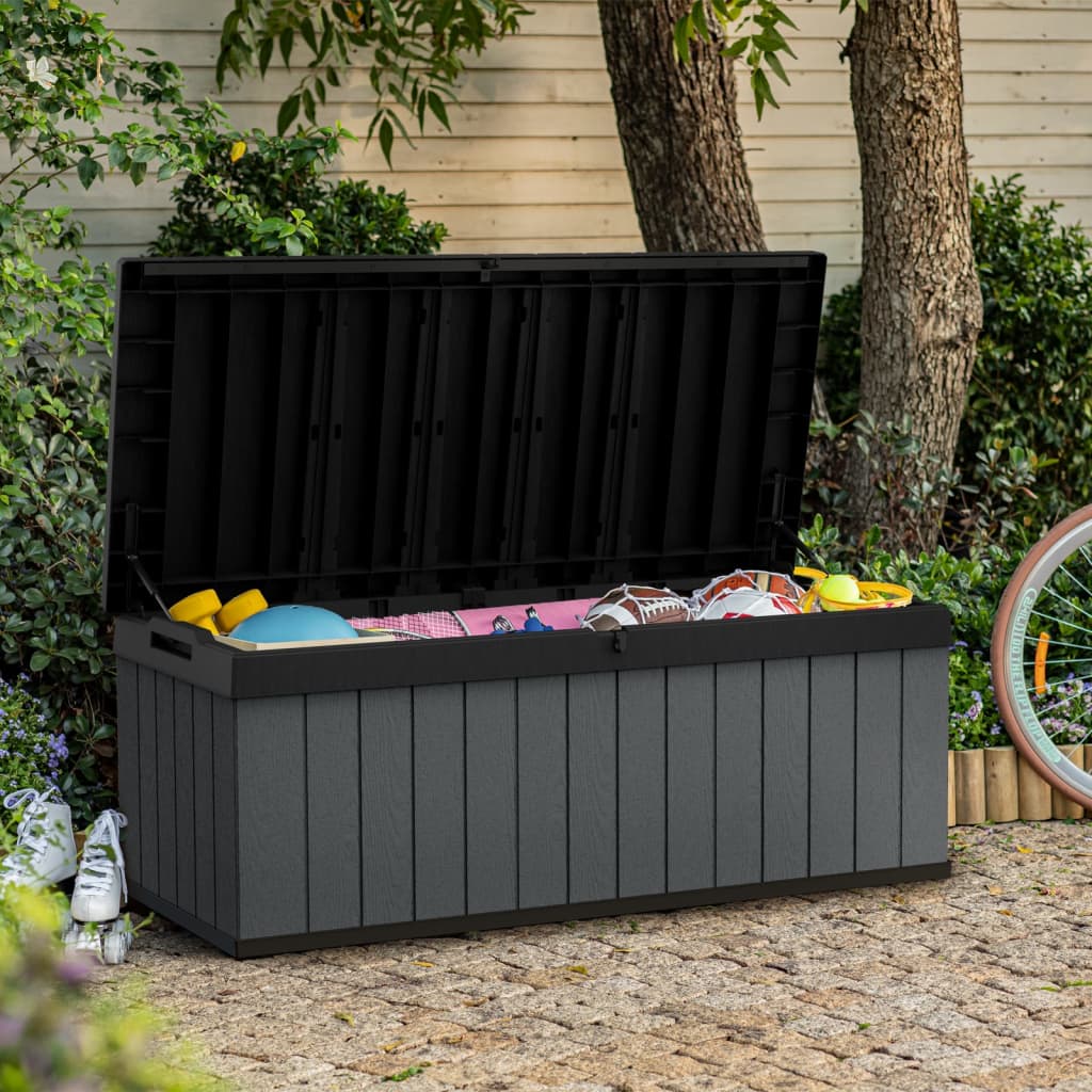 Keter Outdoor Storage Box Darwin 380 L Grey | vidaXL.co.uk