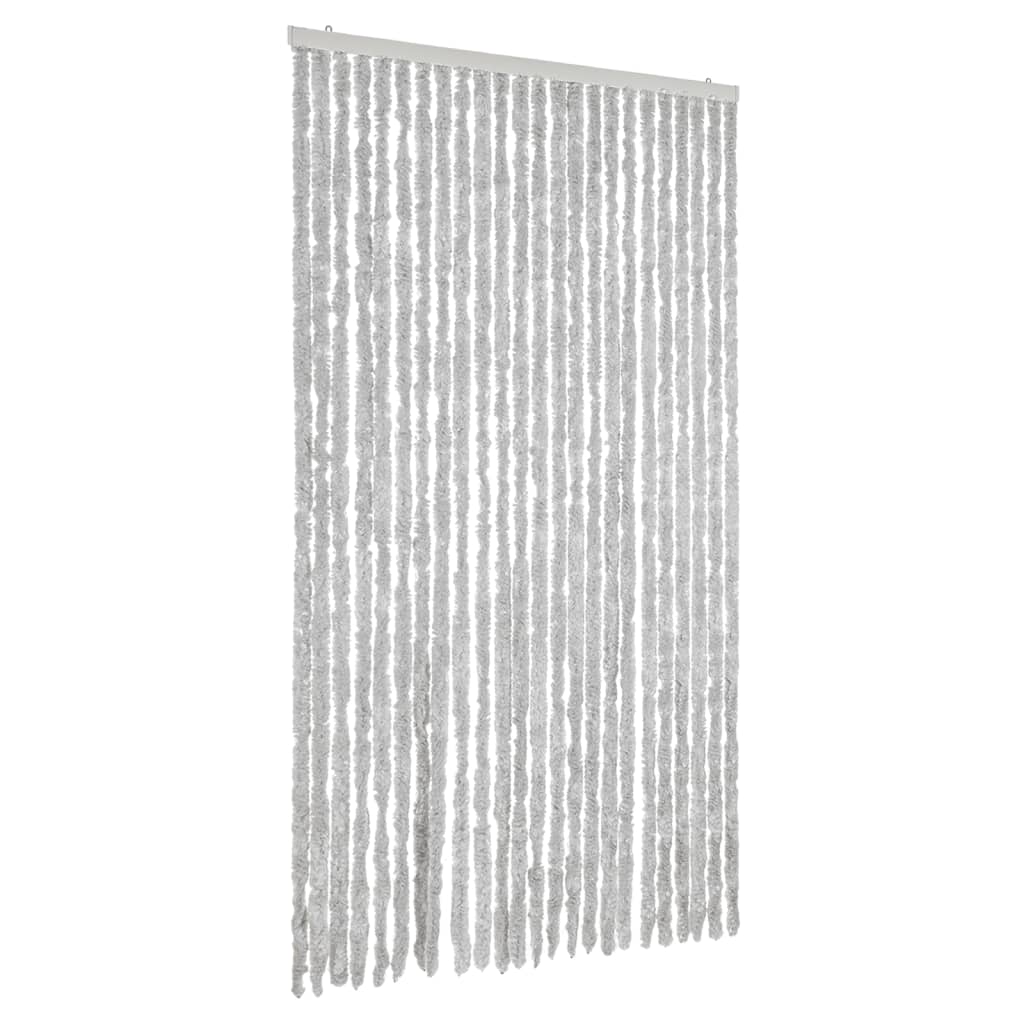 vidaXL Fly Curtain Grey 100x200 cm Chenille | vidaXL.co.uk
