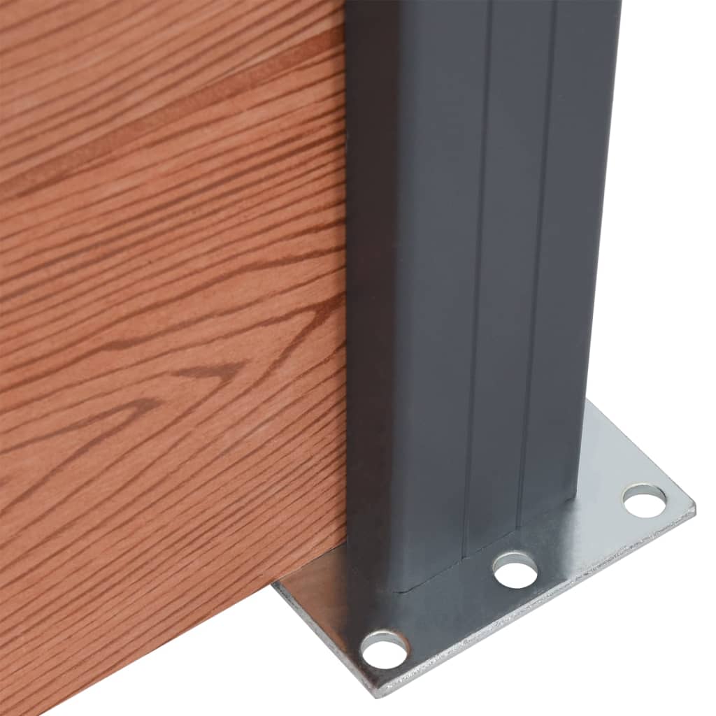 vidaXL Fence Panel Set Brown 872x186 cm WPC | vidaXL.co.uk