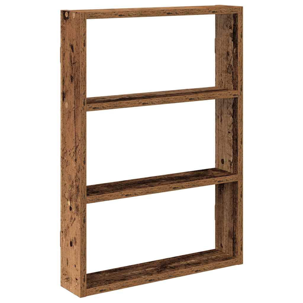 vidaXL Wall Shelf Old Wood 43x9x60 cm Engineered Wood | vidaXL.co.uk