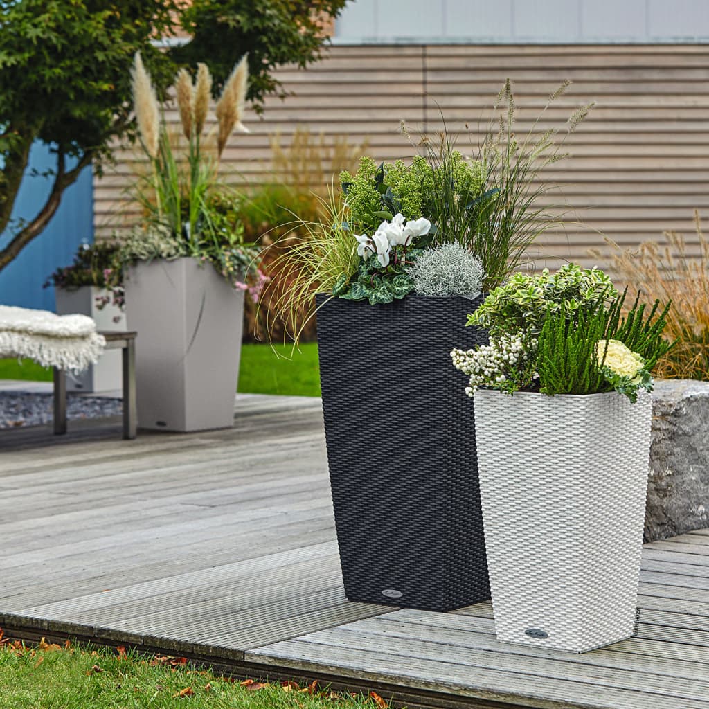 LECHUZA Planter CUBICO Cottage 40 ALL-IN-ONE Granite | vidaXL.co.uk