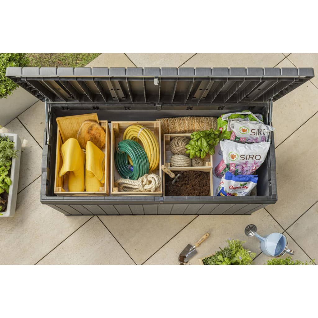 Keter Garden Storage Box Darwin 570 L Grey | vidaXL.co.uk