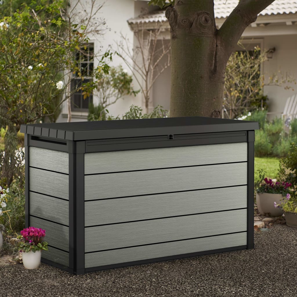 Keter Garden Storage Box Denali 757L Anthracite | vidaXL.co.uk